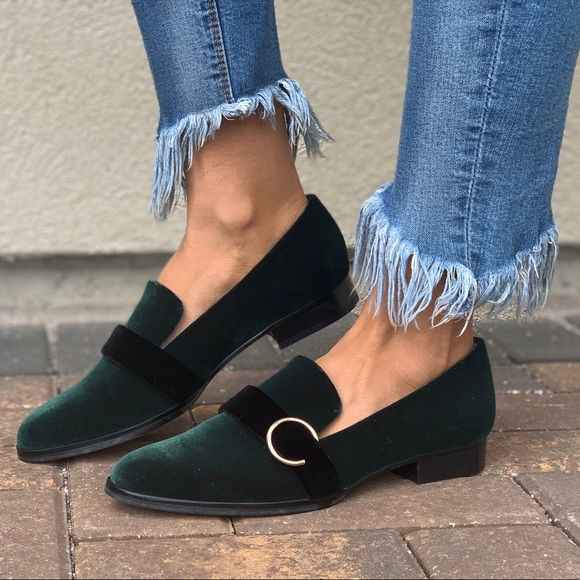 Buckle | Shoes | Nib Velvet Mossblack Colorblock Stylish Loafers | Poshmark